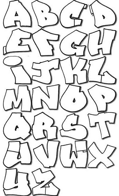 Printable Graffiti Alphabet Stencils