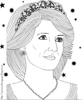 transmissionpress: Princess Diana Coloring Pages