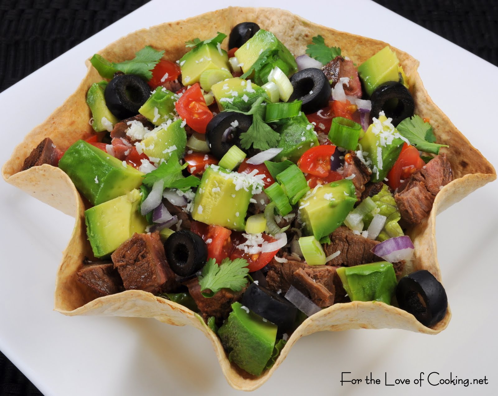 Flank Steak And Avocado Taco Salad For The Love Of Cooking