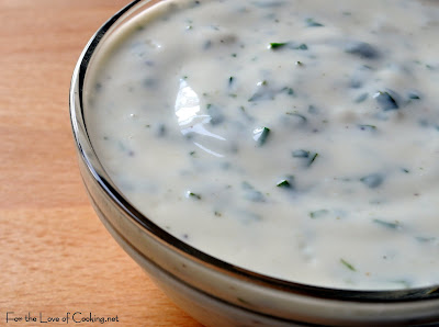 Creamy Low Fat Buttermilk Basil Dressing | For the Love of Cooking