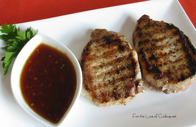 Pork Chops with a Sweet Chili Soy Sauce | For the Love of Cooking
