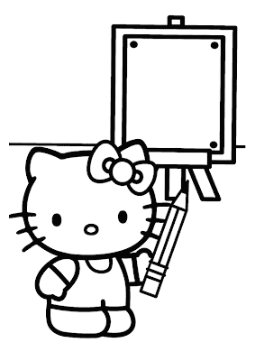 Artes de Maria Helena: Desenhos da Hello Kit em Preto e Branco