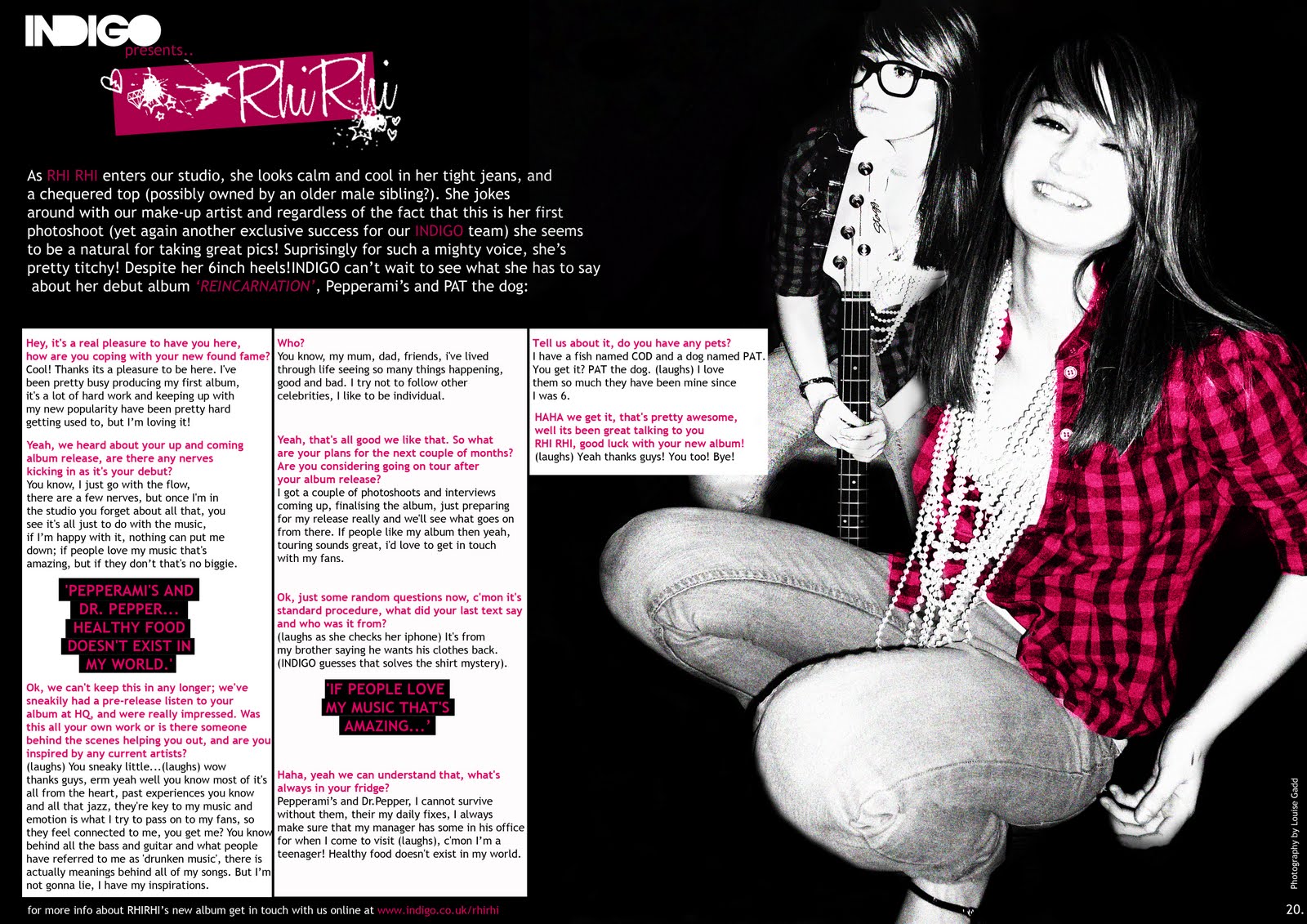 Louise Gadd Media Studies AS: Final interview page layout