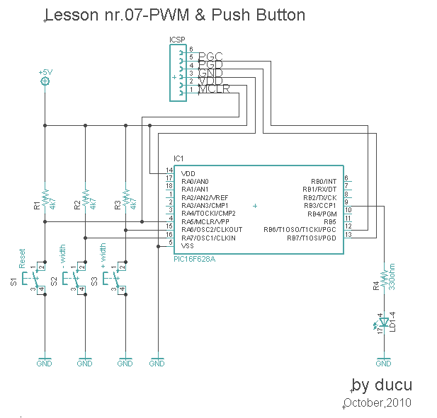 Electronic Experiments: Lesson nr.07-PWM & Push Button