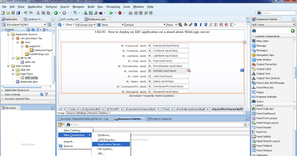 JDeveloper Frequently Asked Questions: FAQ #3 - How to deploy an ADF ...