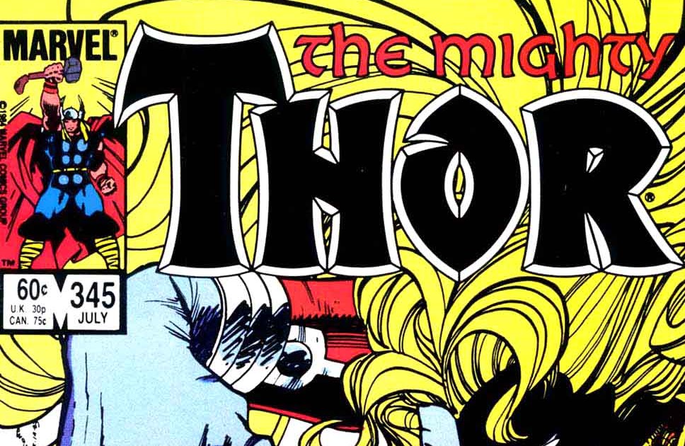 Thor #345 - Walt Simonson art & cover + 1st Malekith cover - Pencil Ink