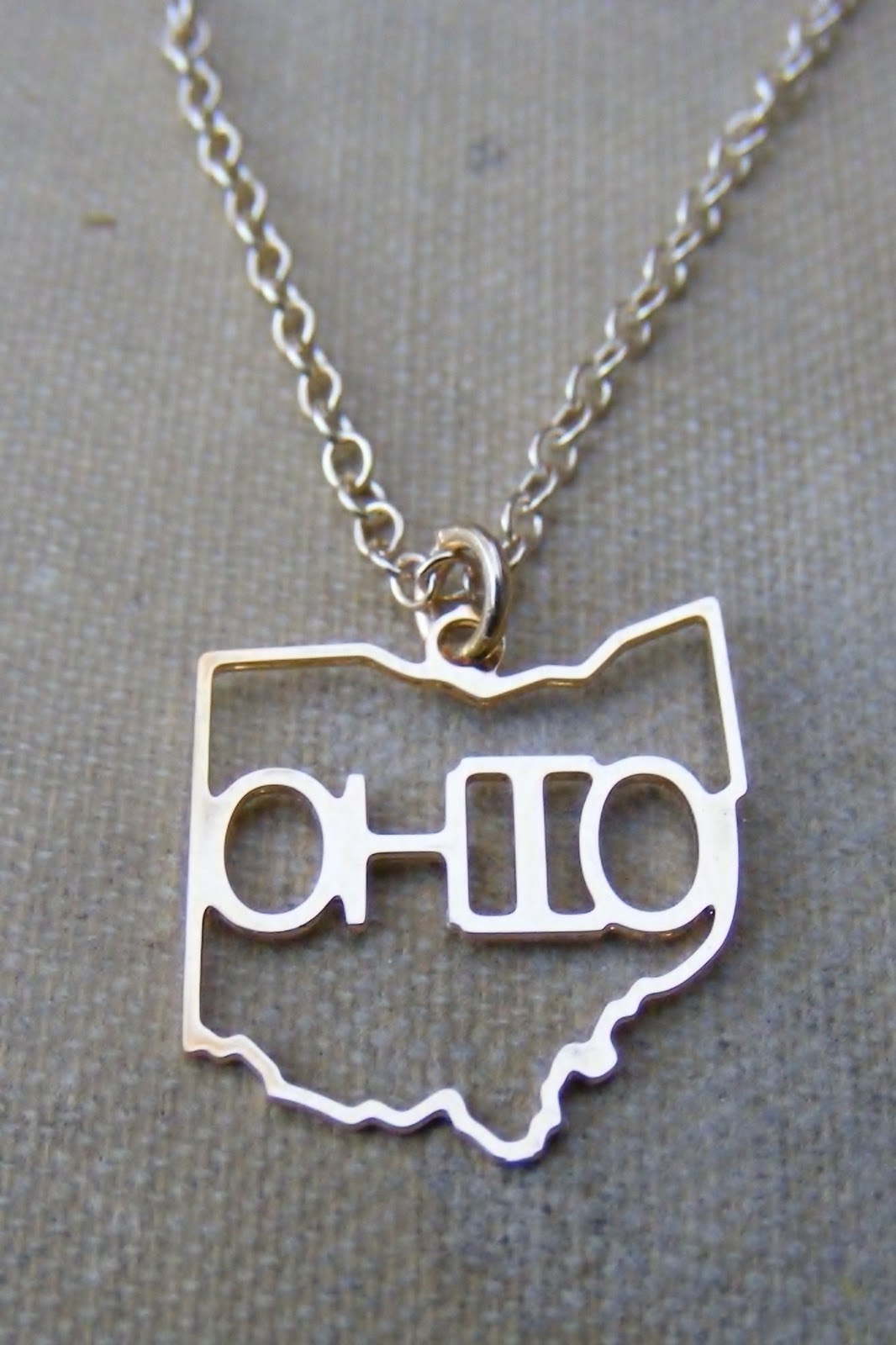 Tigertree: ohio outline necklace are BACK