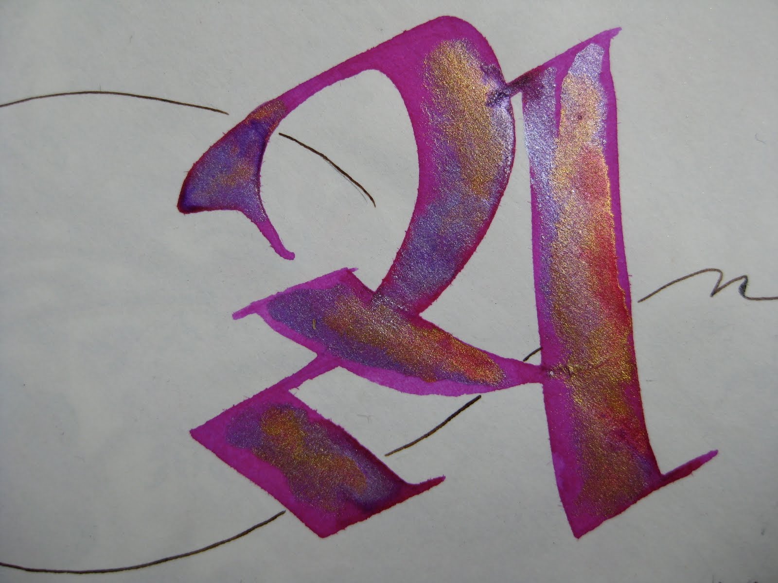 Mil Plumas Calligraphy: Pretty in Pink