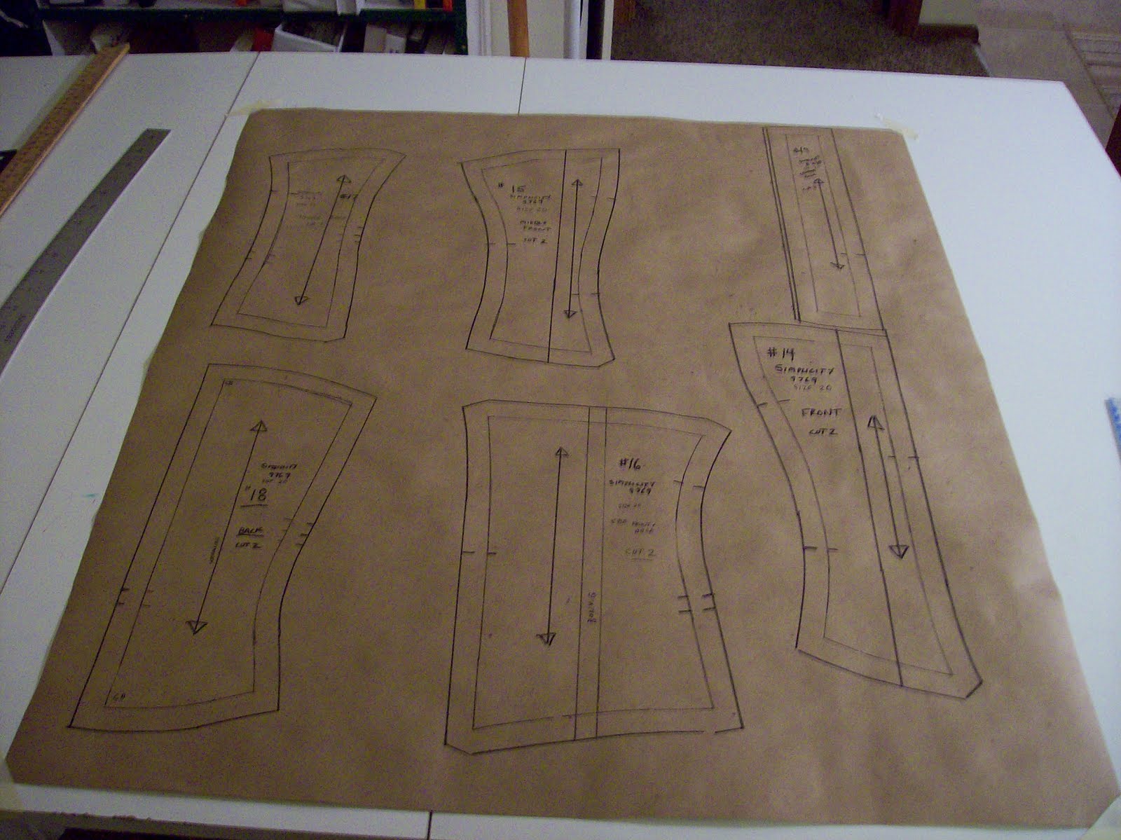 A Seamstress' Notebook: Workroom Session #1 - copying a pattern