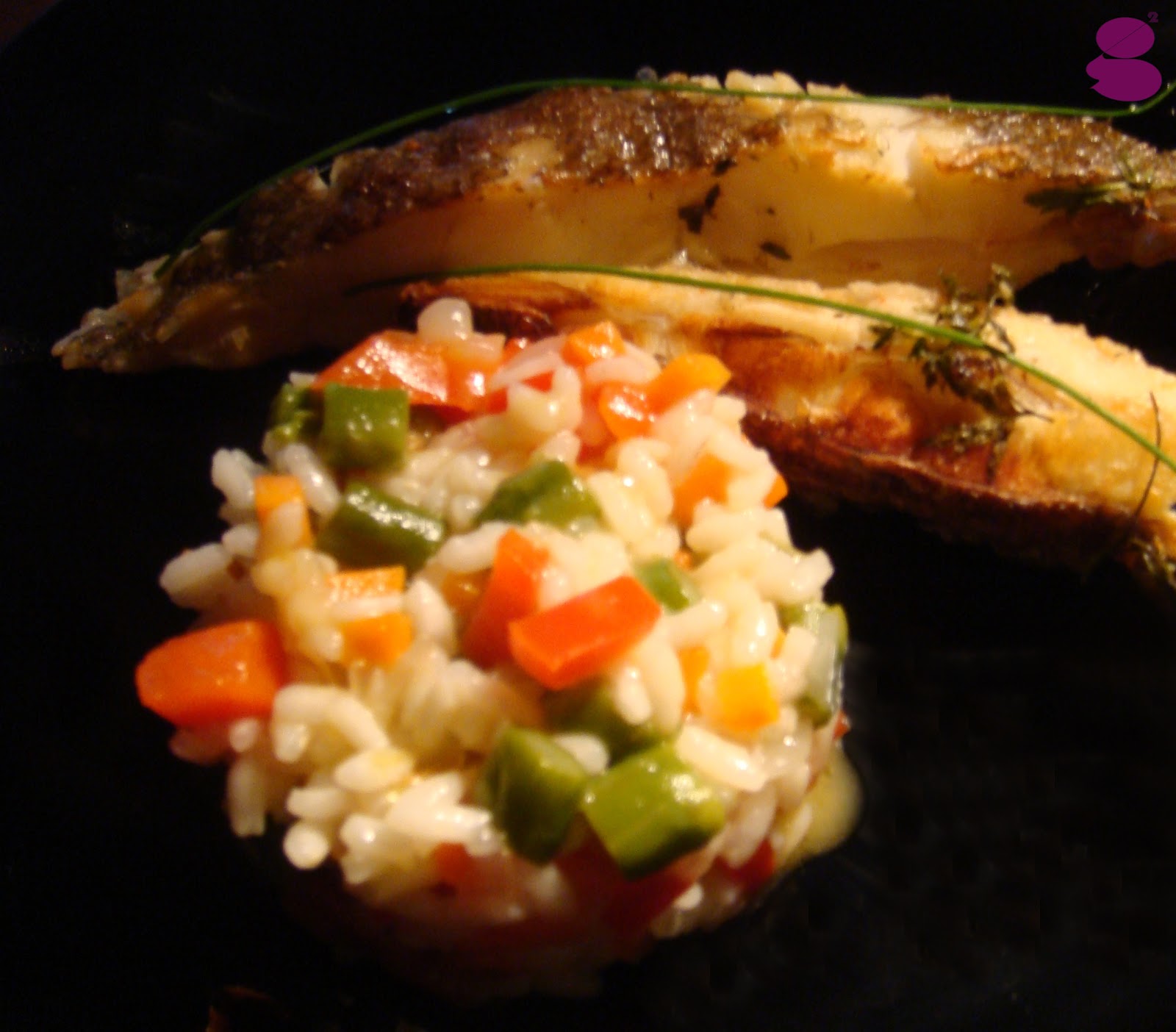 Gosto Gourmet: Solha no forno com arroz de espargos e cenoura