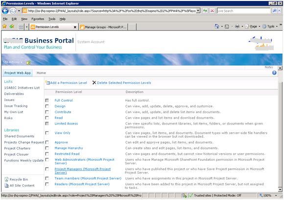 Project Server 2010/2007 Permission Settings ~ All about Enterprise ...