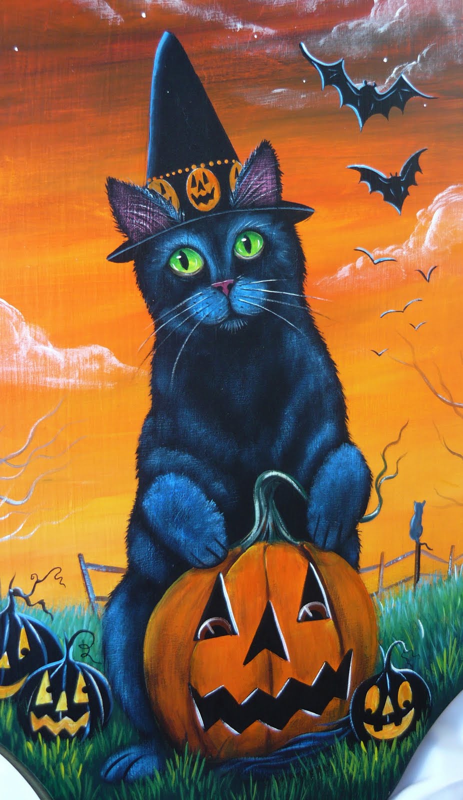 MAGIC BRUSH STUDIO: Halloween Magick~ Painting on wood- On e-Bay now!