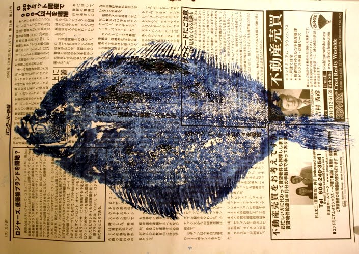 Illustrated Life: Fish wrapped in newspaper