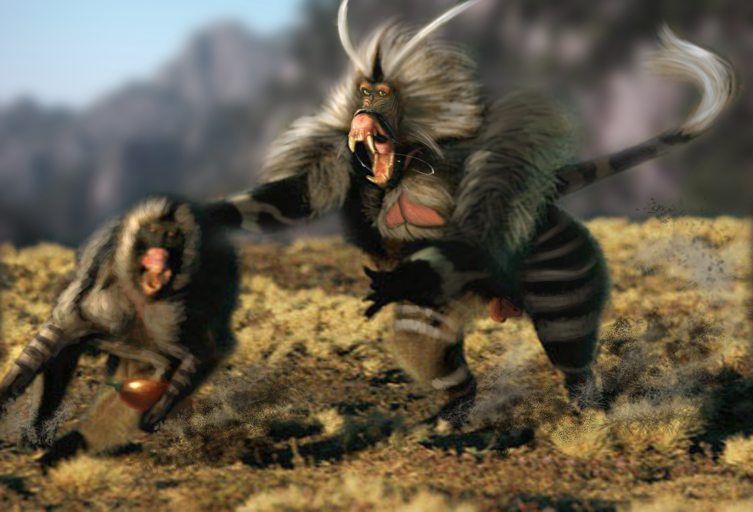 Theropithecus; Gelada Baboon; Theropithecus gelada