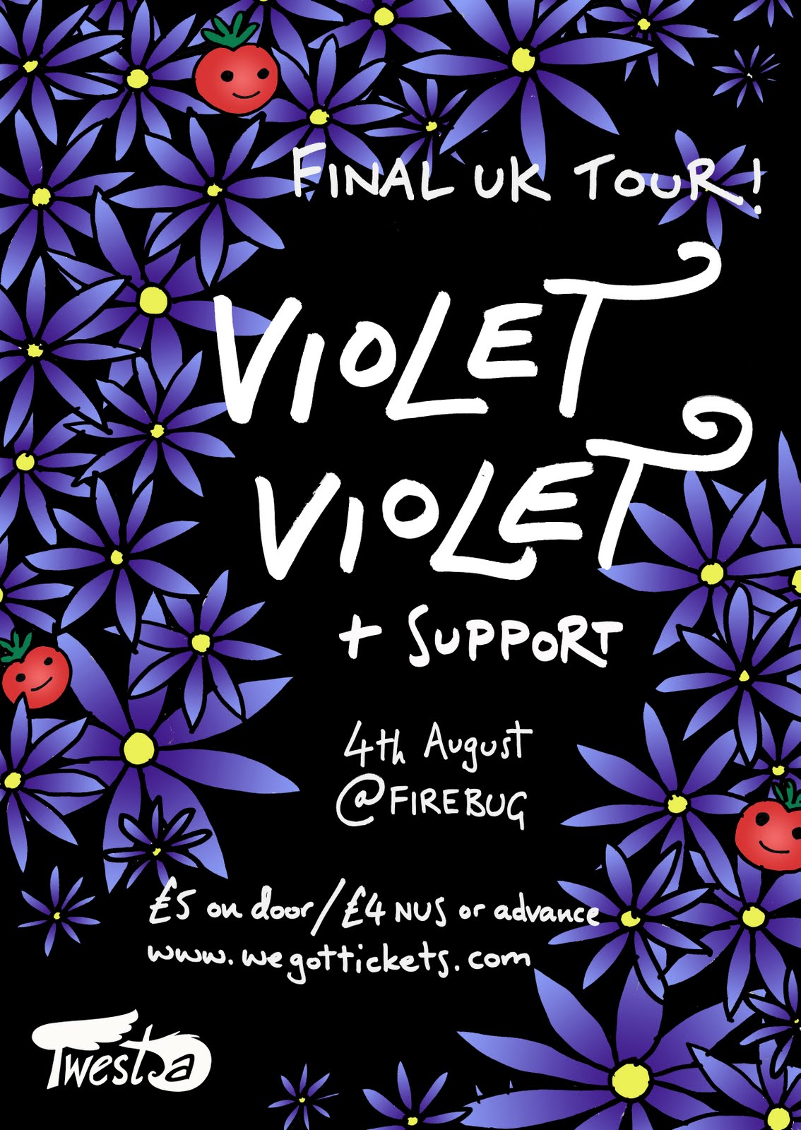 Rachael Smith Illustration: Twesta poster: Violet Violet (v2.0)