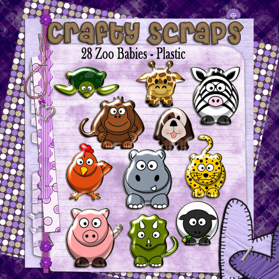 Kristal Kreations: Adorable new kit from Crafty Scraps called Zoo ...