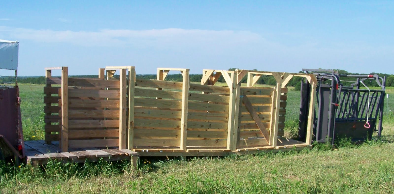Morning Harvest farm...: working on the corral