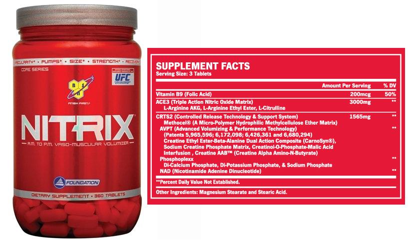 MAXIMO RENDIMIENTO DEPORTIVO: NITRIX BSN x180 caps $250