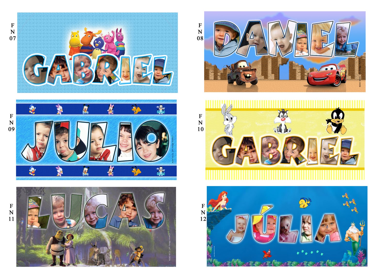 Centro Photo: Foto Nome no tamanho 30x90