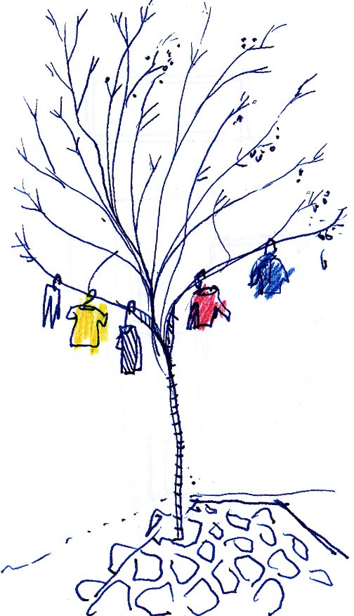 Ropa tendida dibujo - Imagui