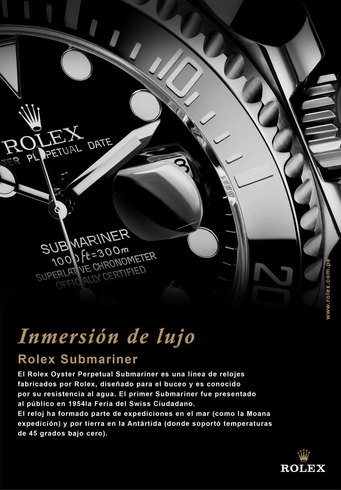 Luis.quesquen: Publicidad de Rolex para revista