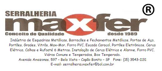 Serralheria Maxfer - Conceito e Qualidade