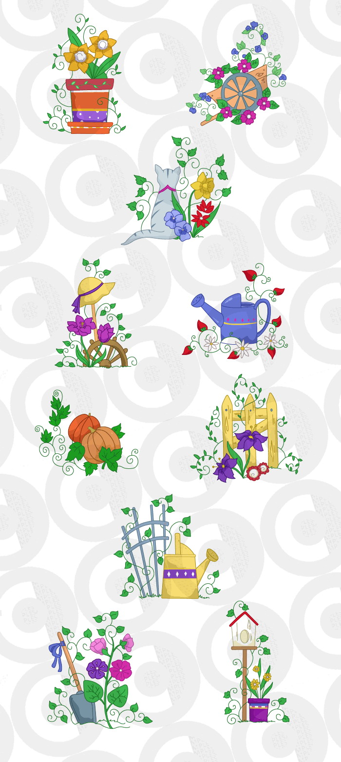 free clip arts: Country Garden Time clip art