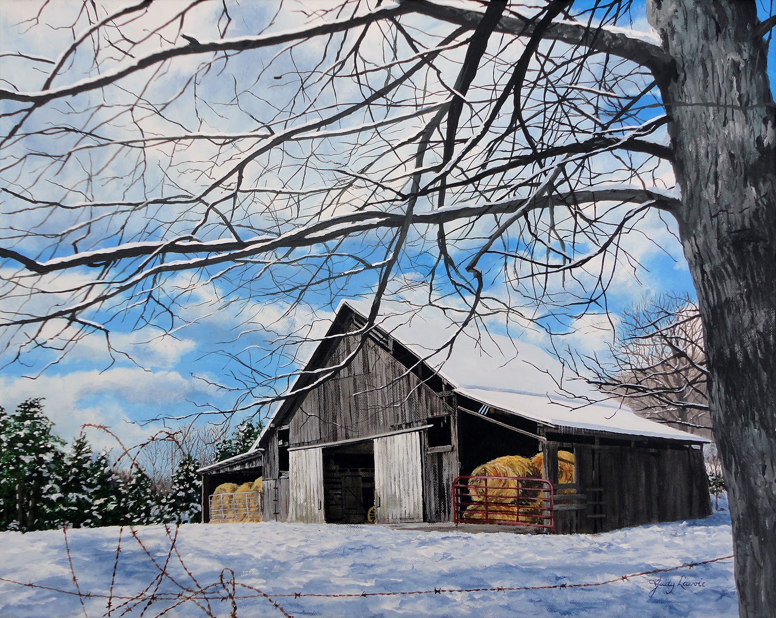 December Snow – Judy Lavoie Art