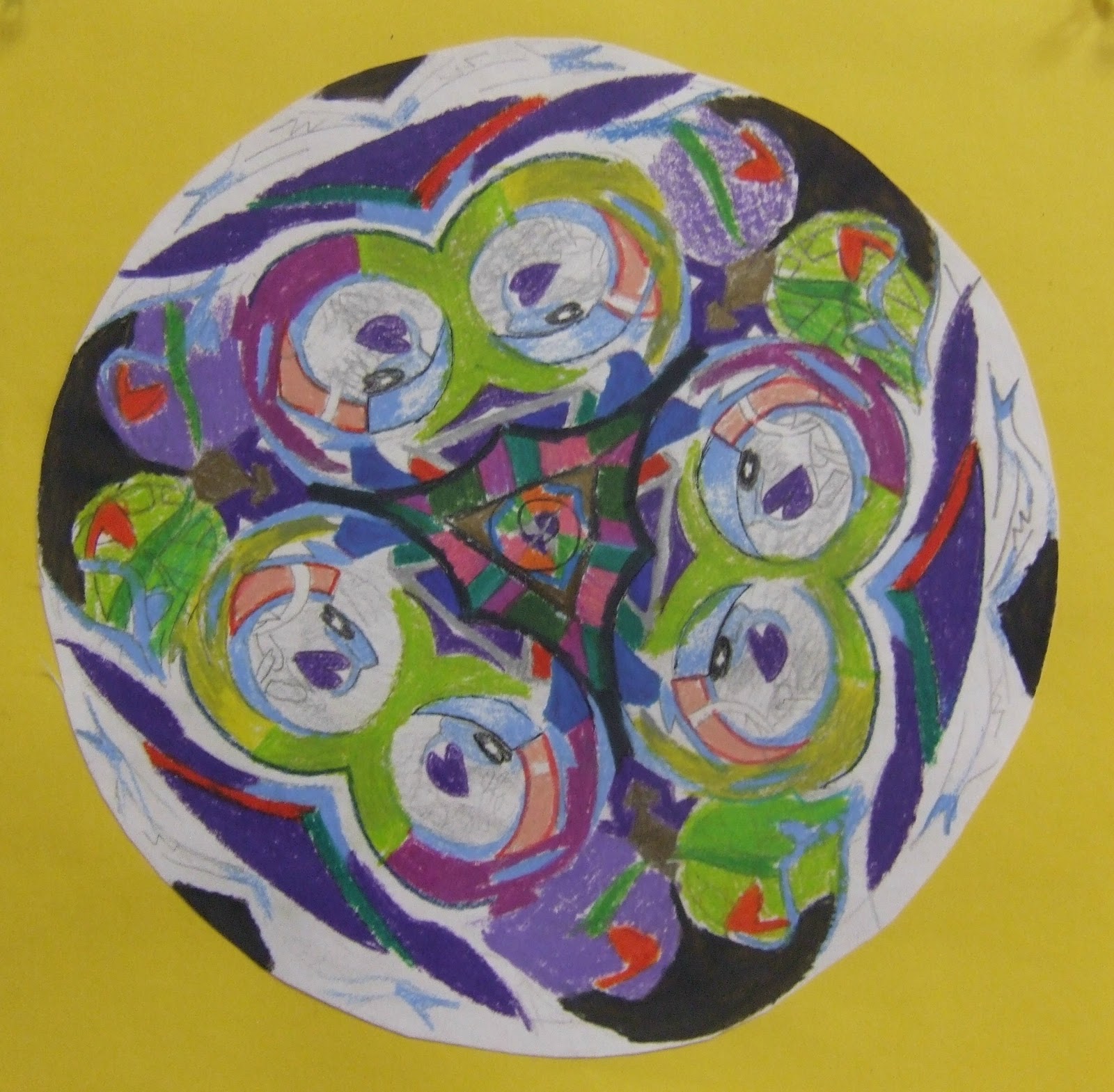Treena Rowan's Art Blog: Student art work: Radial Design