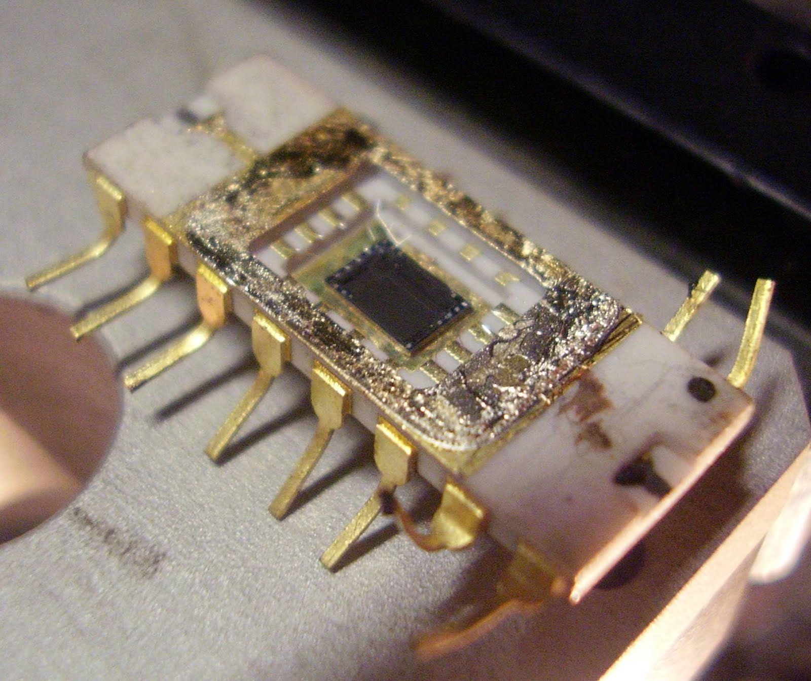 IC reverse engineering and other adventures: IC decapping round 1: very ...