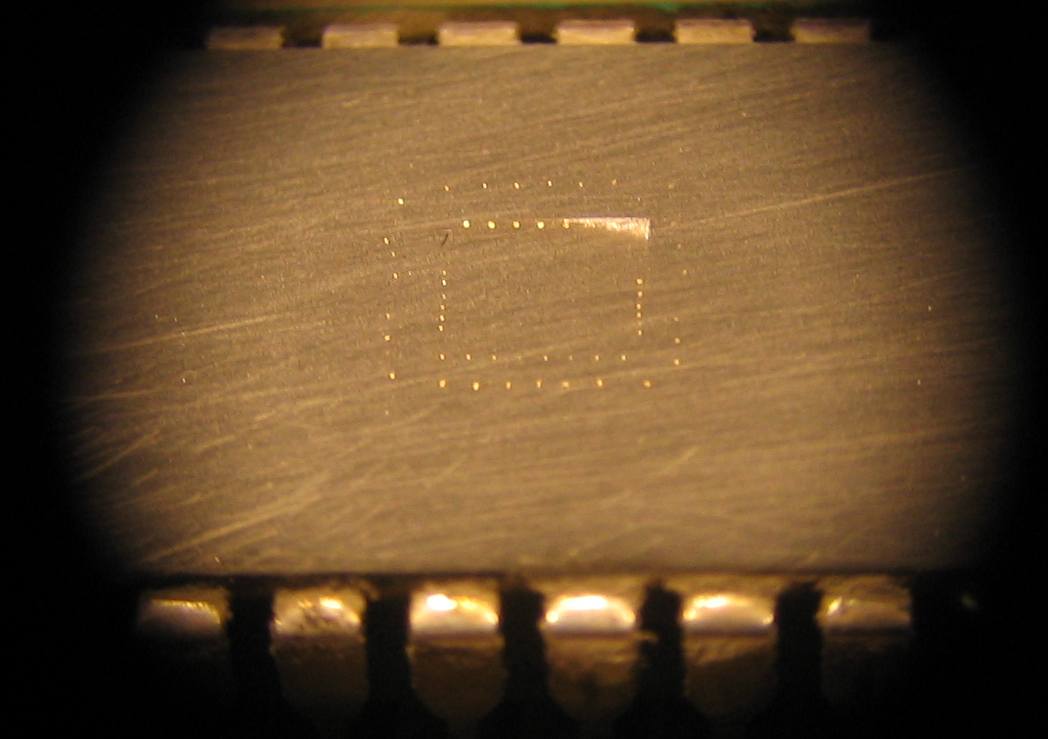 IC reverse engineering and other adventures: IC decapping, round 2: sanding