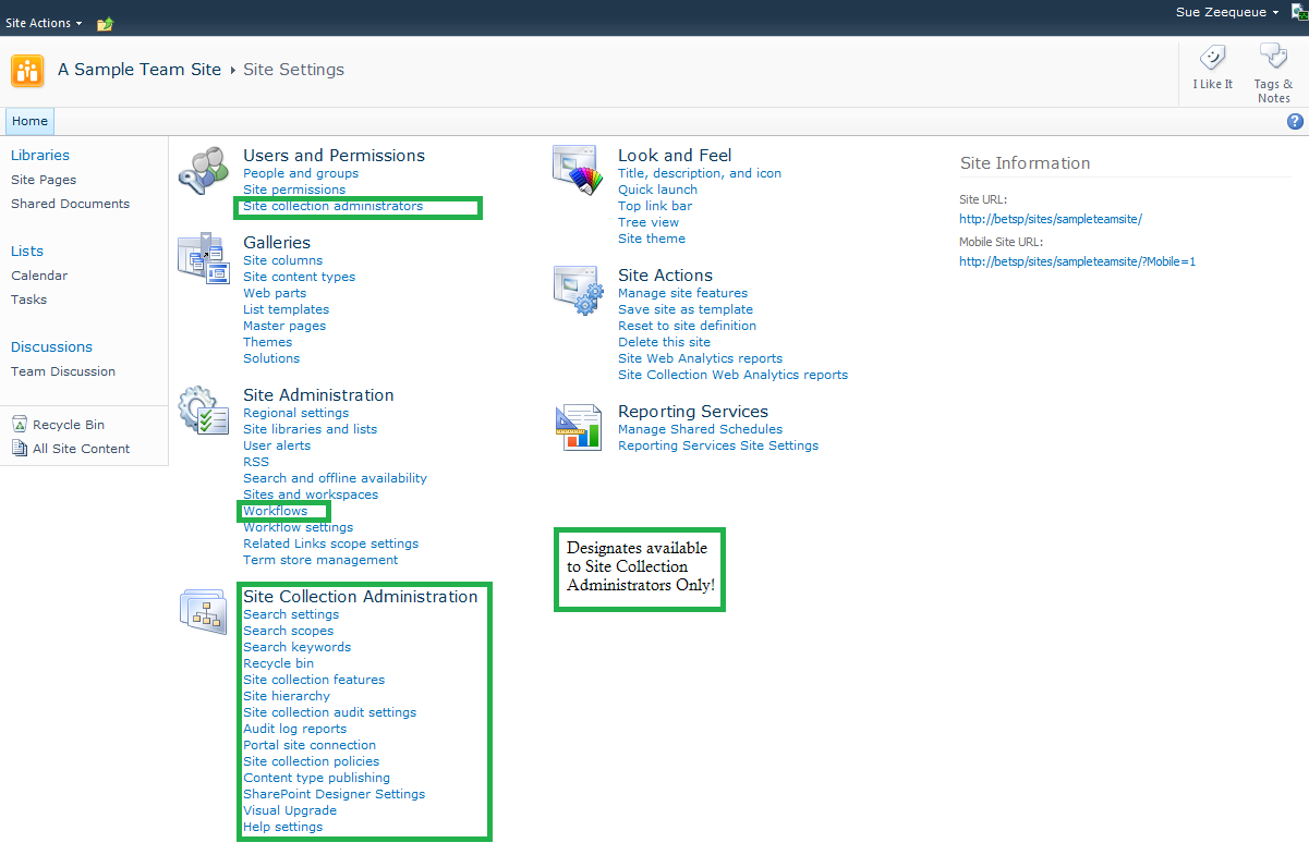 My Sharepoint Side Site Collection Administrators Vs Site Owners