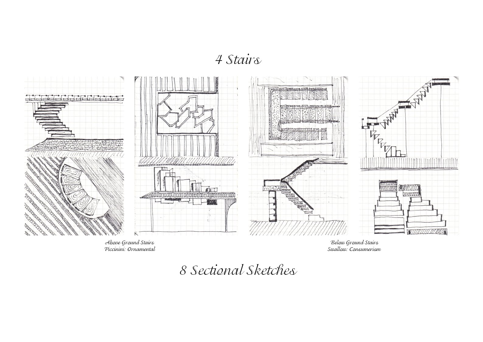 Luen Samonte: ARCH1101 Stairs Sectional Sketches