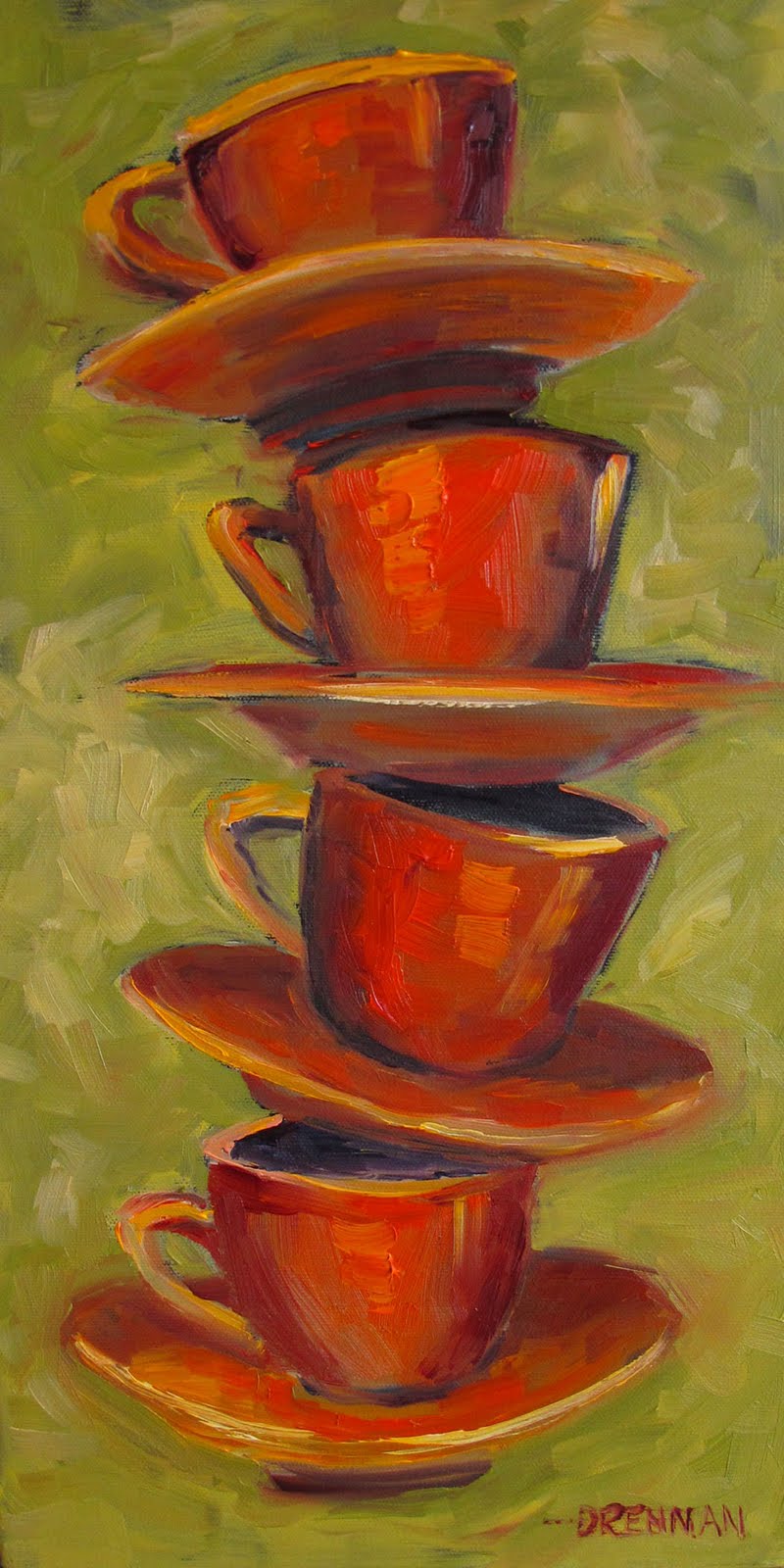 DrennArt...the Oil Painting Adventures of Lorrie Drennan: Cup Stack ...