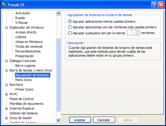 Tweak UI en español para Windows XP SP1 ó superior | V.E.O. Software
