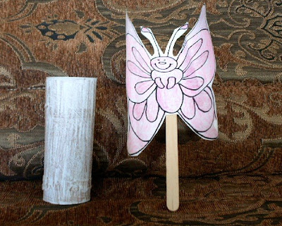 Preschool Storytime Crafts: Butterfly Out of Cocoon