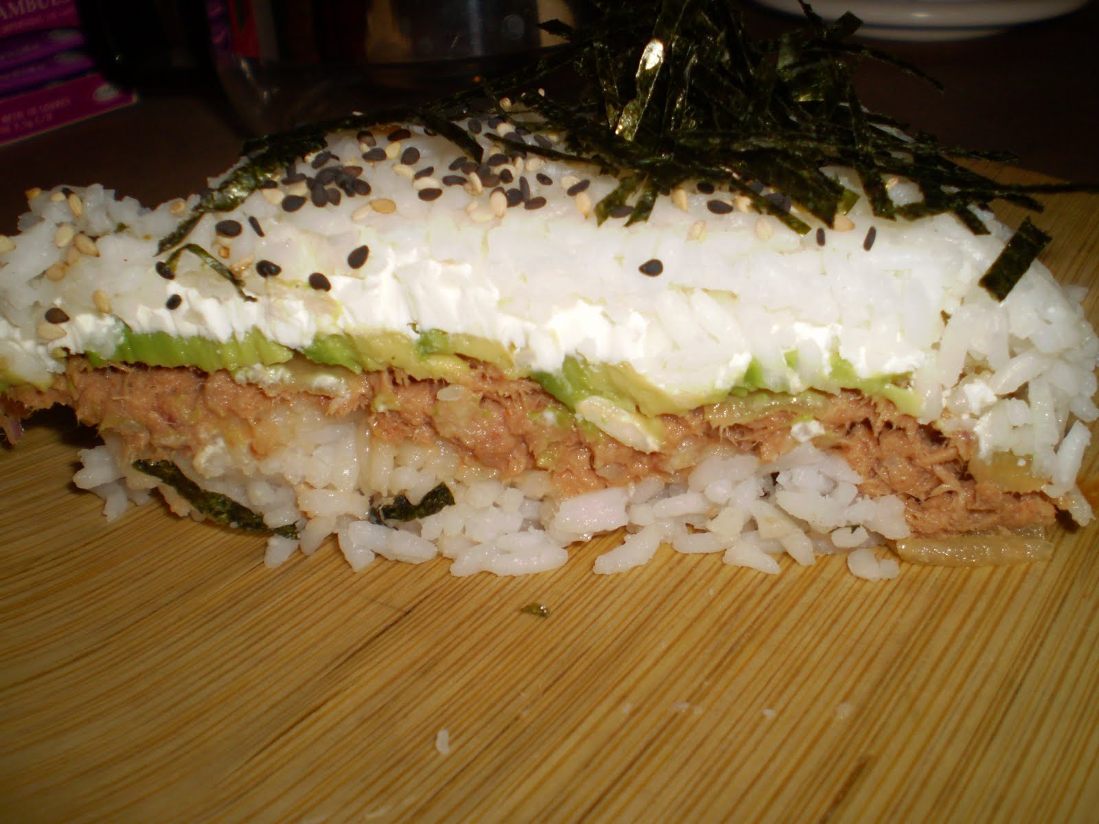 Sazón del corazón: Pastel de sushi