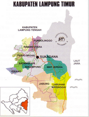 Gambar Peta Besar: Peta Lampung Timur/Lamtim - Gambar Ukuran Besar