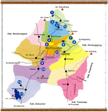 Gambar Peta Kabupaten Wonosobo dan Kota | GAMBAR PETA INDONESIA DUNIA ...