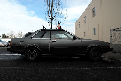 OLD PARKED CARS.: 1981 Toyota Corolla SR-5 Hardtop.