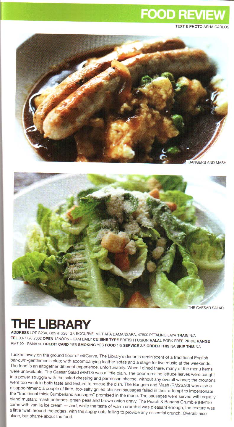 Food Review : The Library