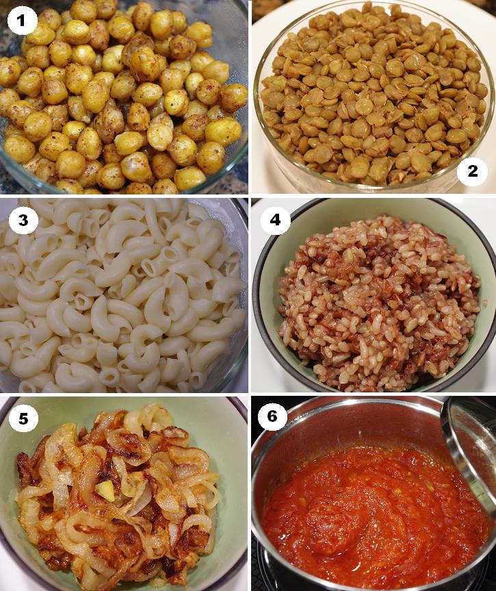 foodesign: kushari (Egyptian chili)