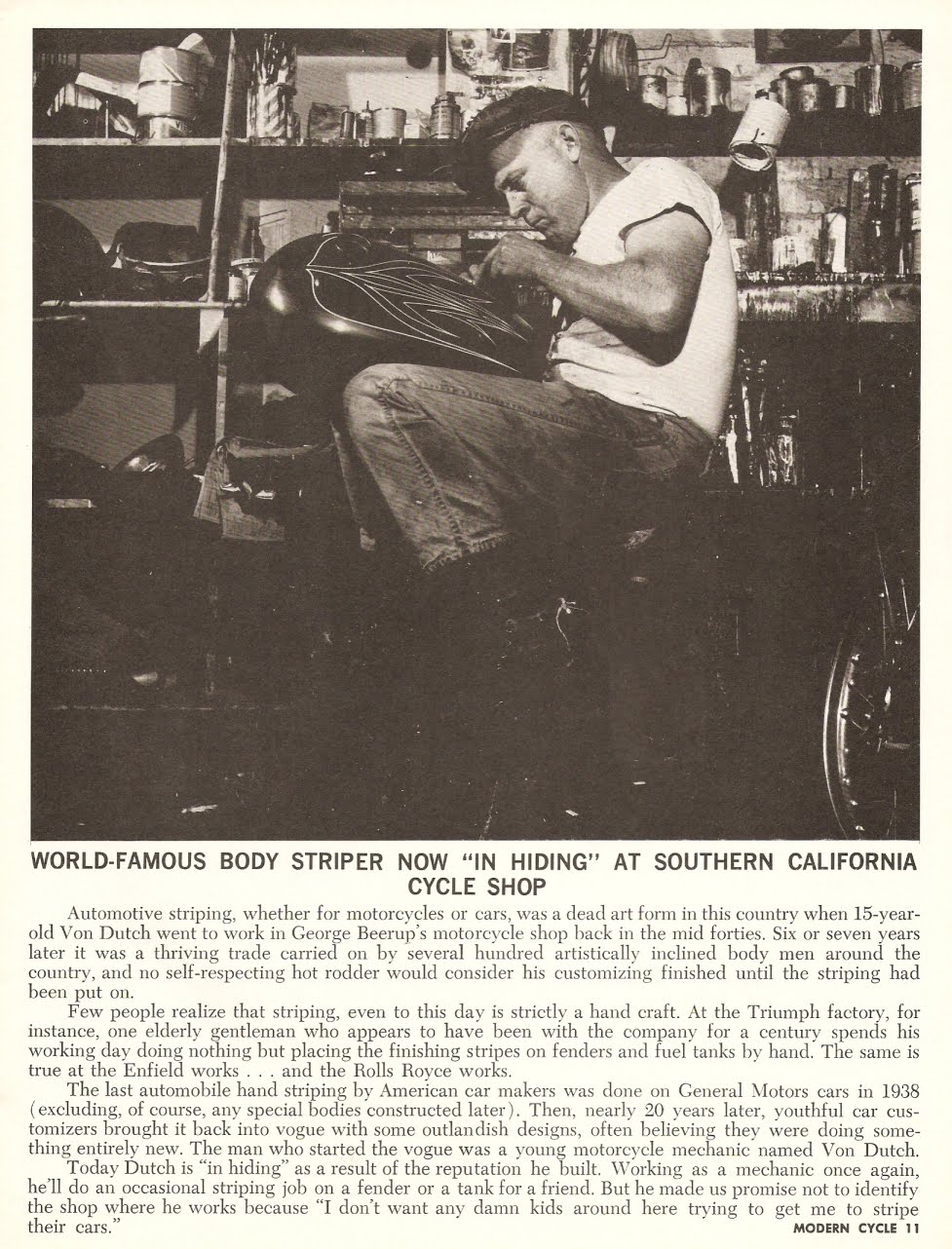 The Selvedge Yard: KENNY HOWARD PT. II | THE MASTER PAINTER, STRIPER ...