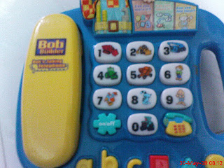 colourful: vtech bob the builder bob's talking telephone (sold)