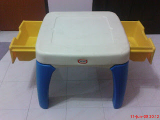 colourful: little tikes table with drawer(sold)