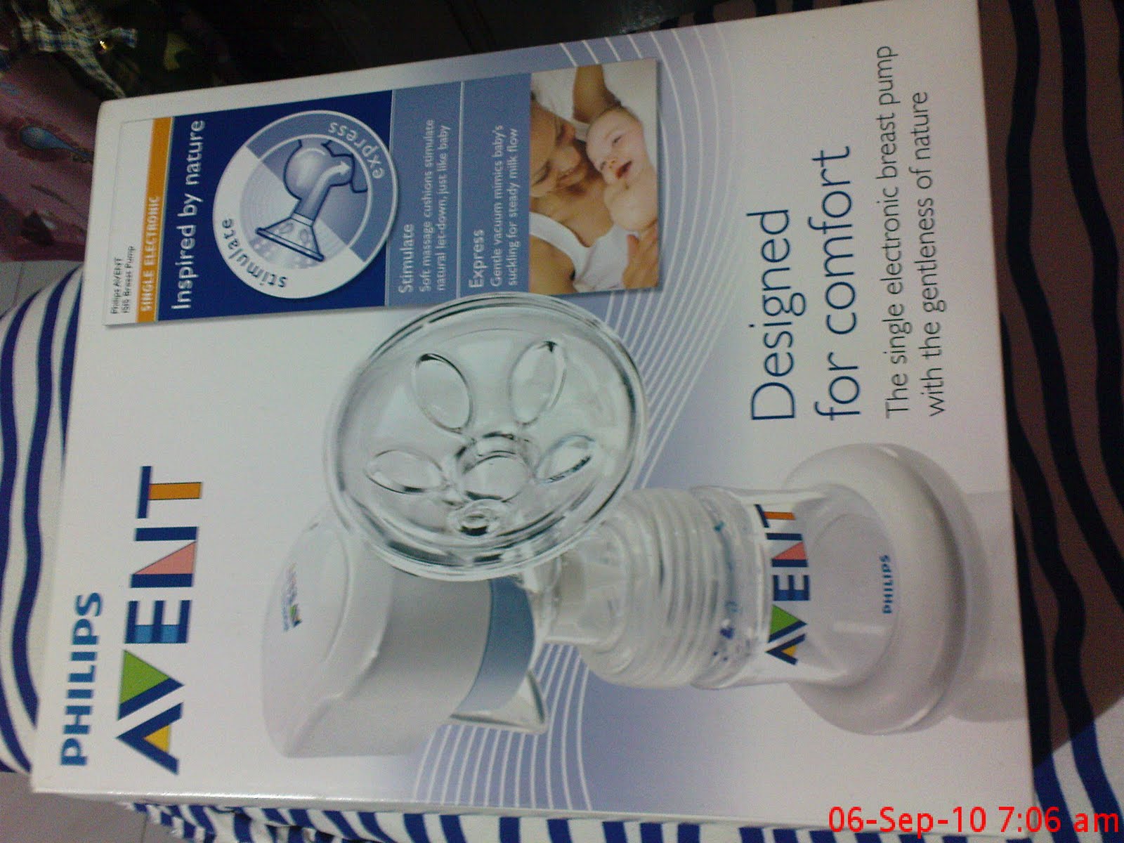 colourful: philips avent electronic breastpump