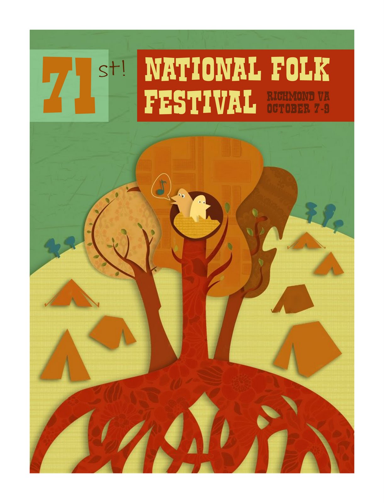 Teal Bowser: Folk Festival Poster