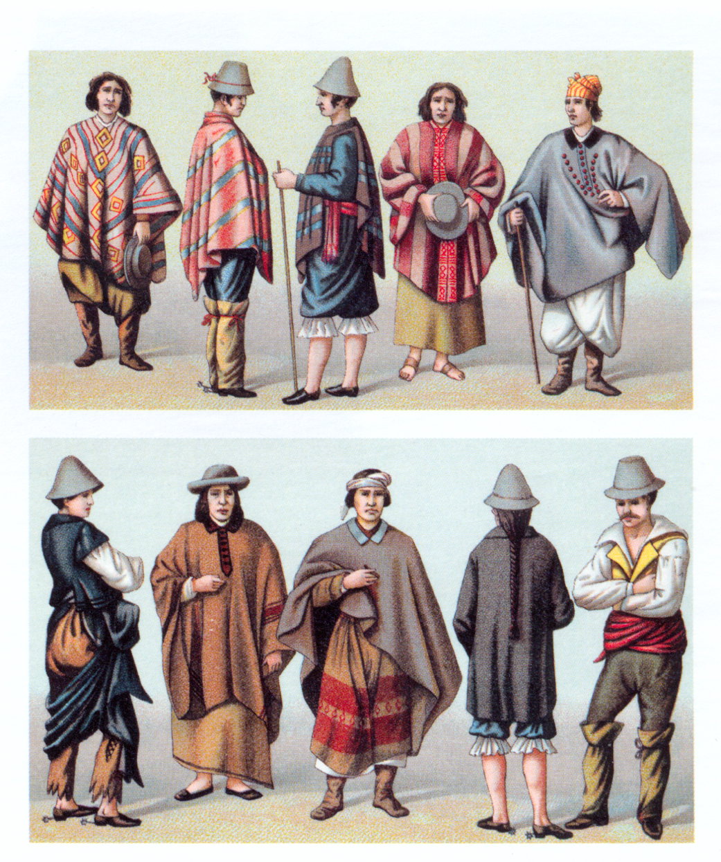 KUALA SKYLAB: AUGUST RACINET. COSTUMES. AMERICA: CHILEANS,ARAUCANIANS ...