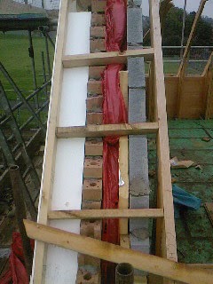 Dan's Brickwork Portfolio: Fire Socks in cavity