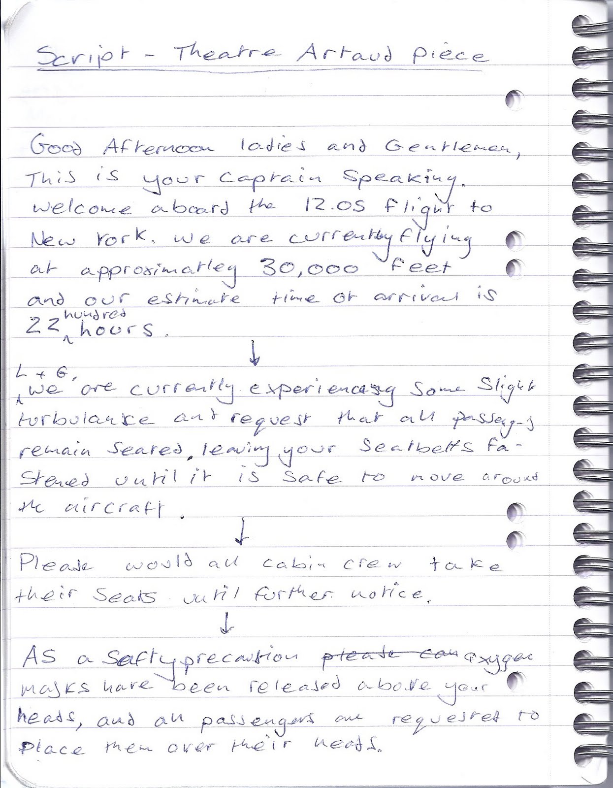 IB Theatre Arts Journal: Artaud - Total Theatre piece